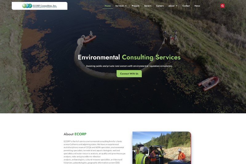 New Corporate Presence Website for ECORP Environmental Consulting ...